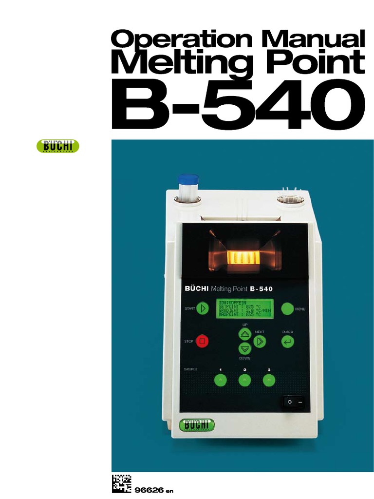 Buchi 540 Manual | PDF | Melting Point | Electrical Connector