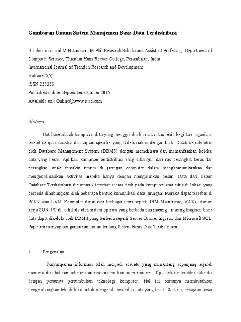Distributed Database Pdf