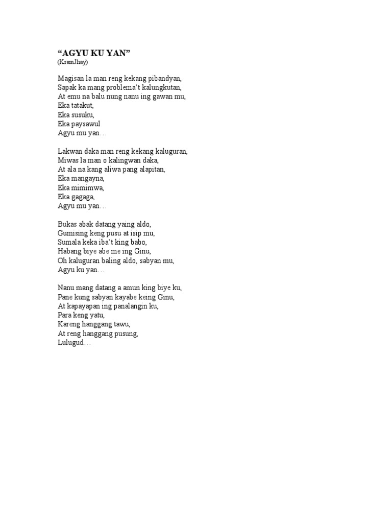 Agyu Ku Yan | PDF | Religion & Spirituality | Poetry
