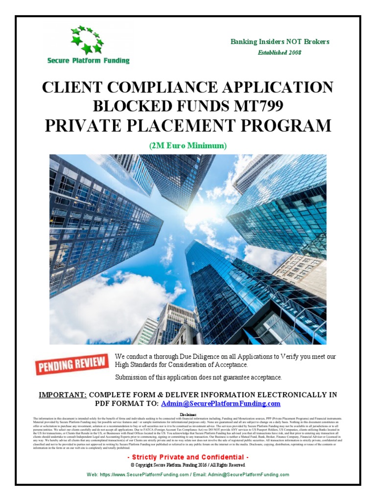 SPF Client Compliance Application Blocked Funds mt799 PPP v1.1 | PDF ...