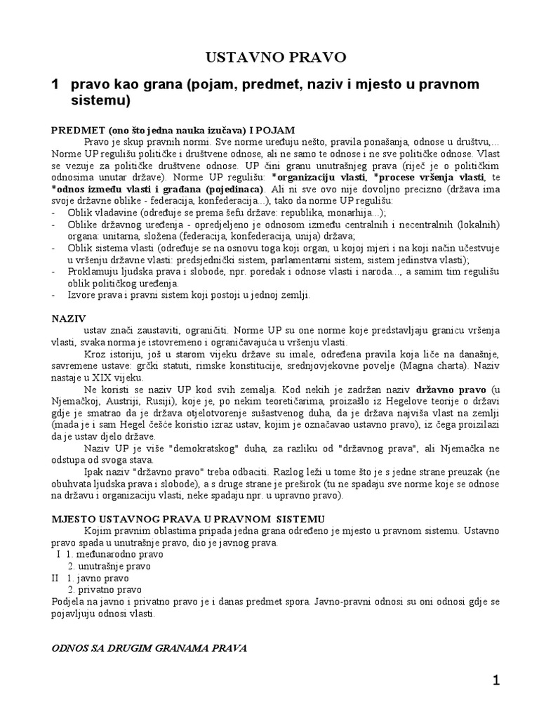 Ustavno Skripta | PDF