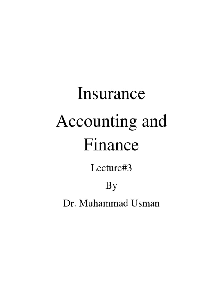 Lecture # 3 | PDF | Market Capitalization | Insurance