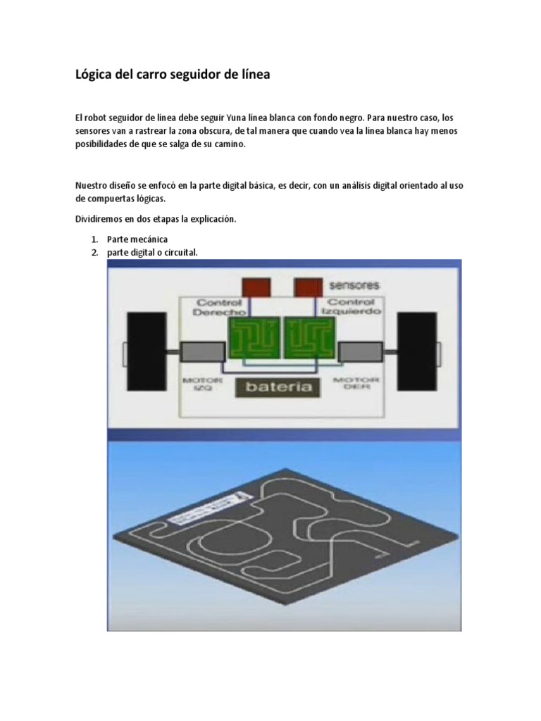 Lógica del Carro Seguidor de Línea | PDF | Amplificador operacional ...