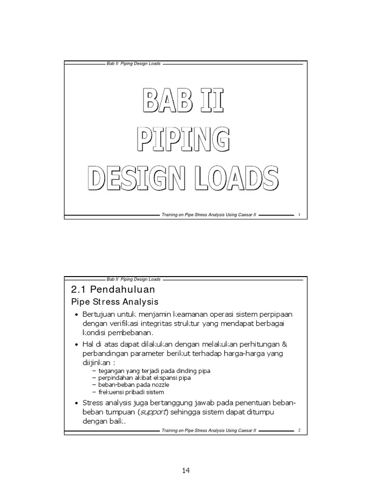Bab 02 Piping Design Loads PDF | PDF
