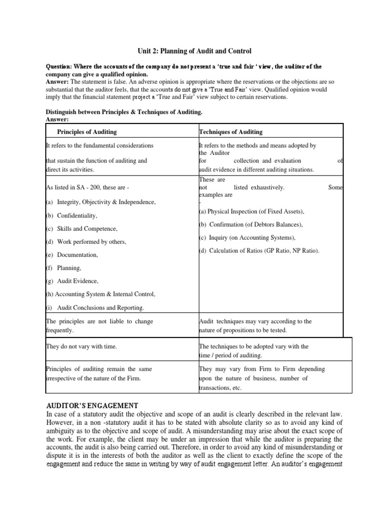Audit Planning and Control Guide | PDF | Financial Audit | Internal Control