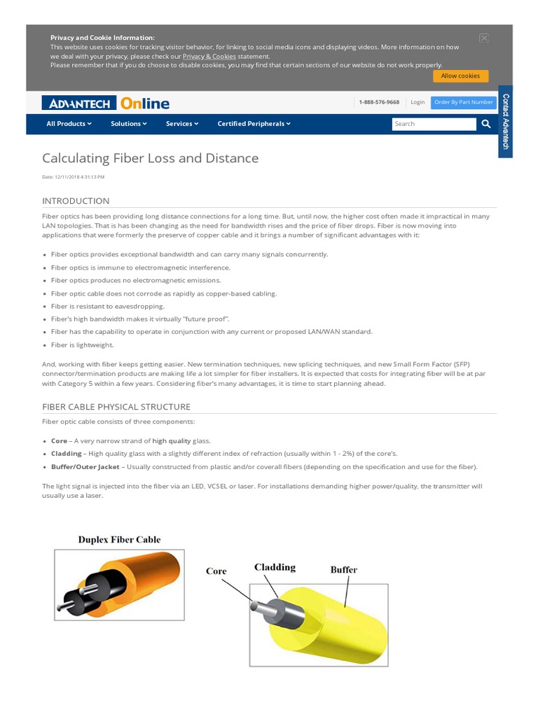 Calculating Fiber Loss and Distance | PDF | Decibel | Optical Fiber