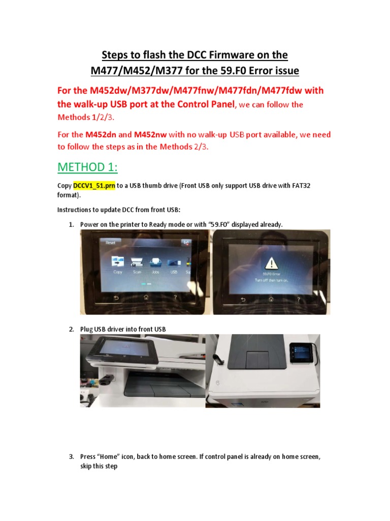 Method 1:: Steps To Flash The DCC Firmware On The M477/M452/M377 For ...