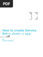 Service Entry Sheet Tables | PDF