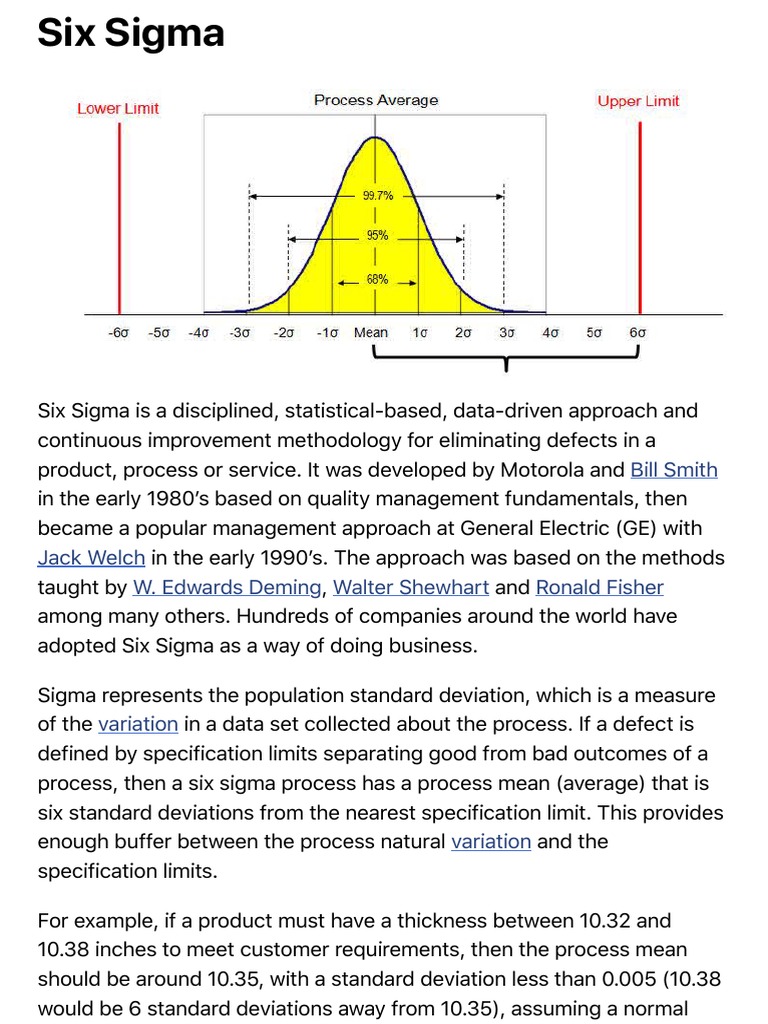Six Sigma - Lean Manufacturing and Six Sigma Definitions PDF | PDF ...