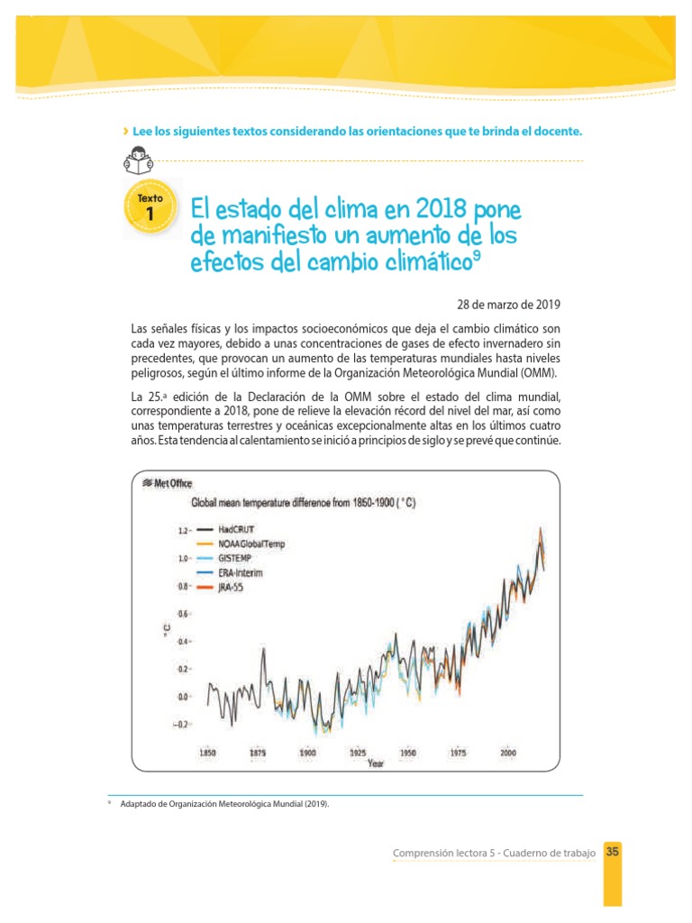 Semana 2-Comprension-Lectora | PDF | Calentamiento global | Cambio ...
