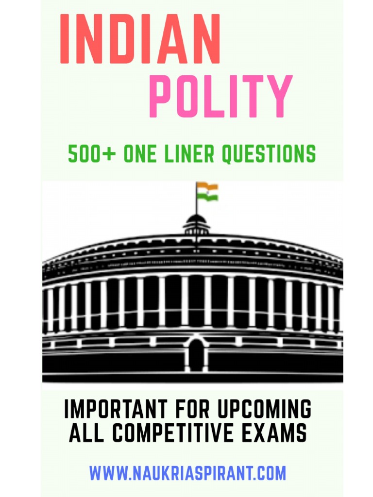 Polity One Liner in English | PDF | Supreme Court Of India | Constitution