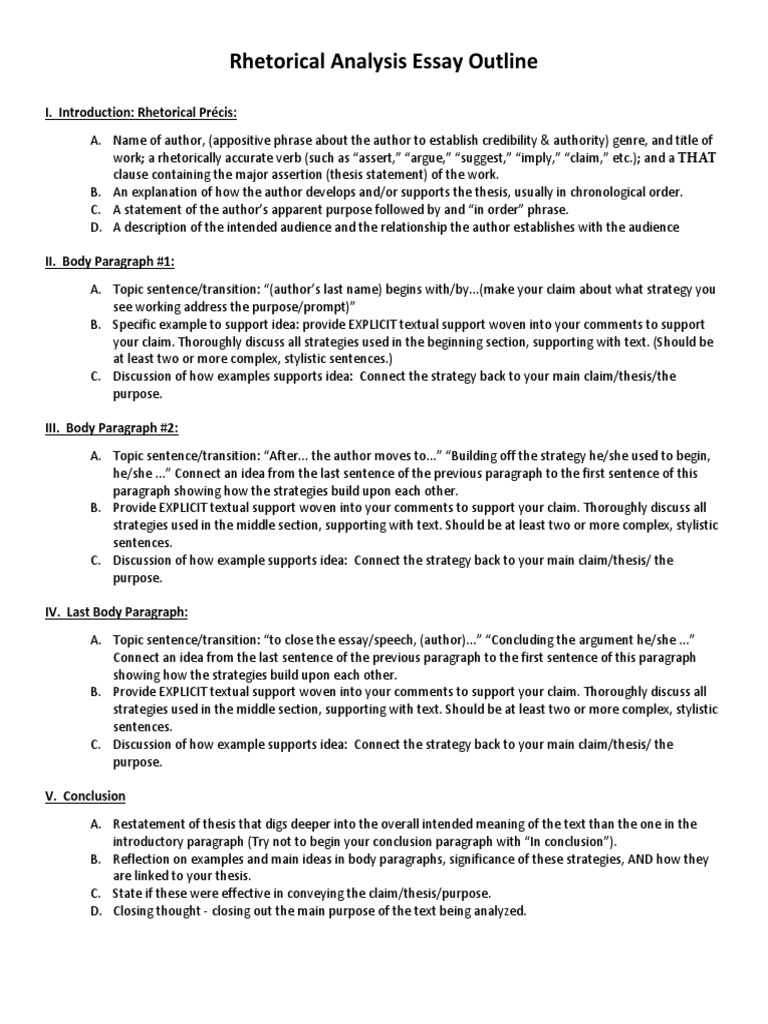 How To Booklet Essay Outline Samples For Each Paragraph and Tips | PDF ...