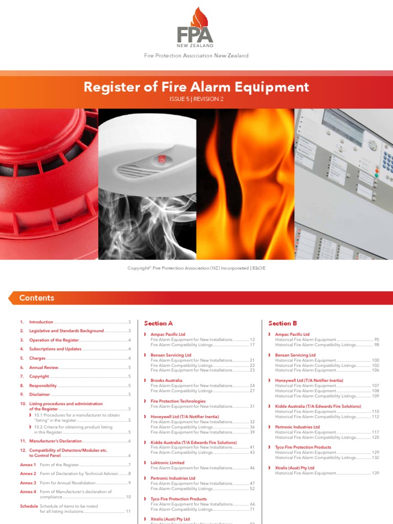 Fire Alarm Equipment Register FPA | PDF | Real Estate Appraisal ...