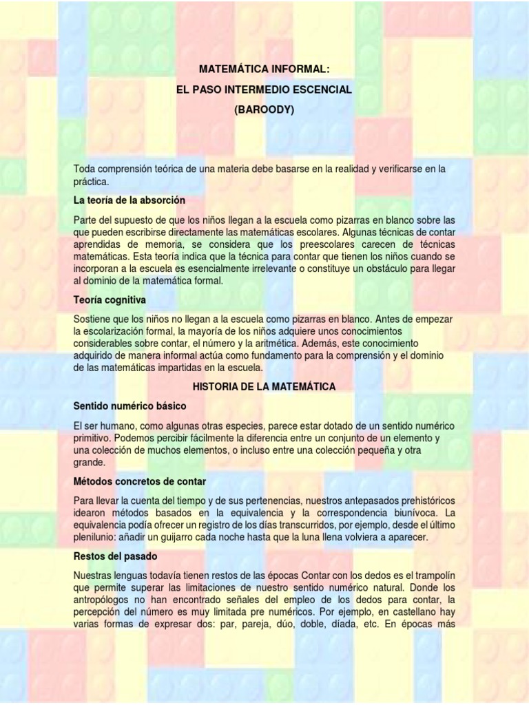 Baroody PDF | PDF | Números | Aritmética