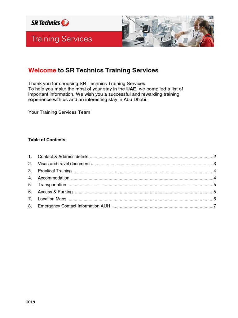 Welcome: To SR Technics Training Services | PDF | Travel Visa | Government And Personhood