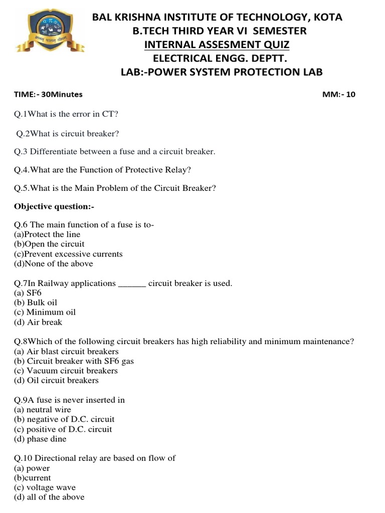 PSP Lab Internal Quiz | PDF
