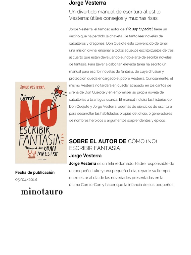 Manual de escritura de fantasía | PDF