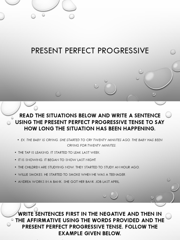 Present Perfect Progressive | PDF