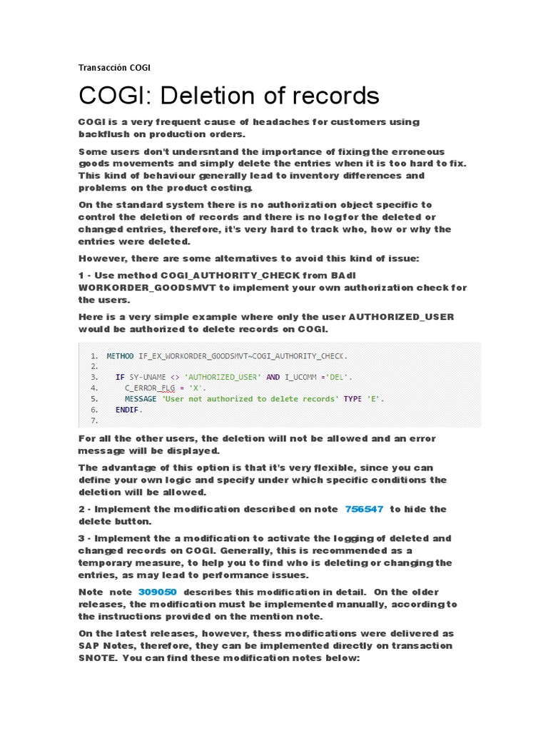 Transacción COGI | PDF