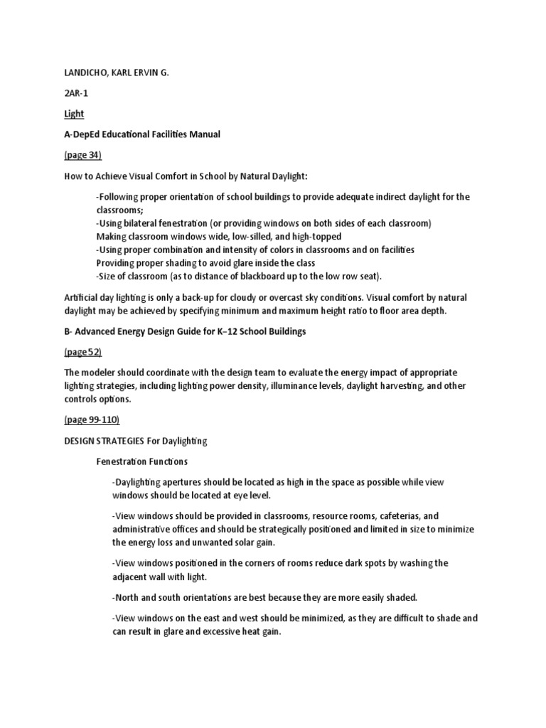 Light A-Deped Educational Facilities Manual | PDF | Water Heating ...