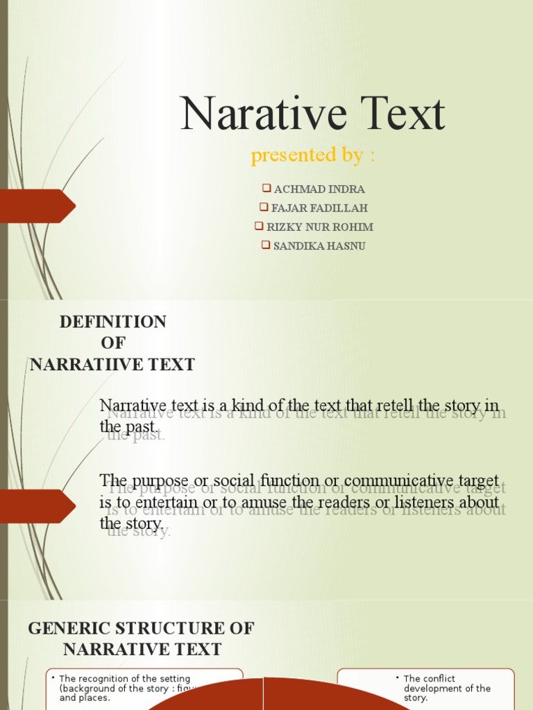Narative Text: Presented by | PDF | Legends | Narrative