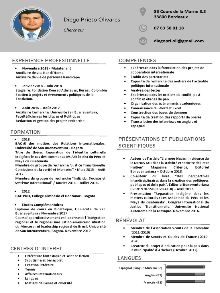 CV Universitaire PDF | PDF | Science | Science et technologie
