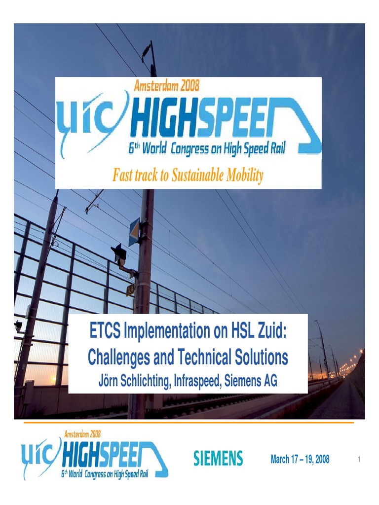ETCS Implementation on HSL Zuid: Overcoming Technical and Contractual ...