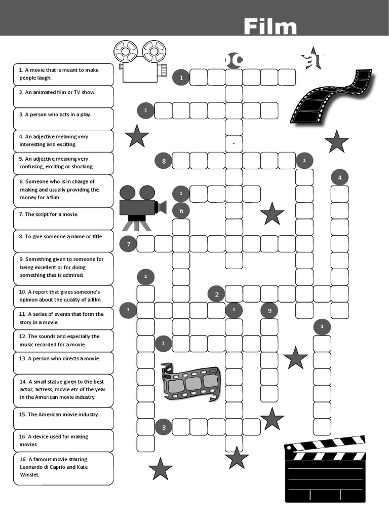 Film Vocabulary and Exercises Worksheet | PDF | Actor | Entertainment