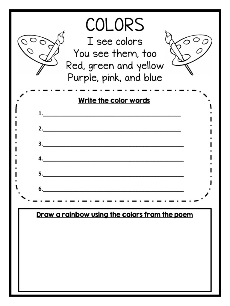 Colors: I See Colors You See Them, Too Red, Green and Yellow Purple ...