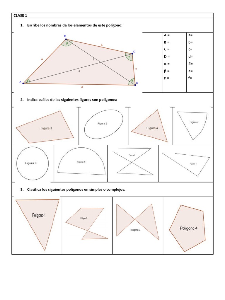 Poligonos Ejercicios | PDF