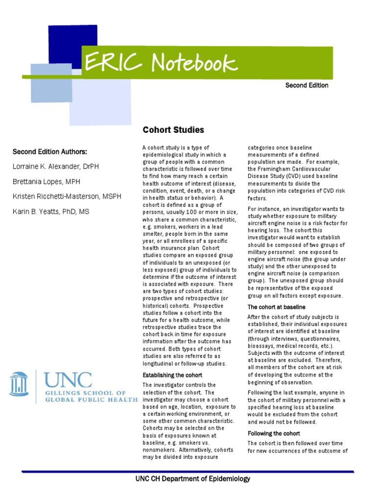 3.2 Cohort Studies | PDF | Cohort Study | Incidence (Epidemiology)