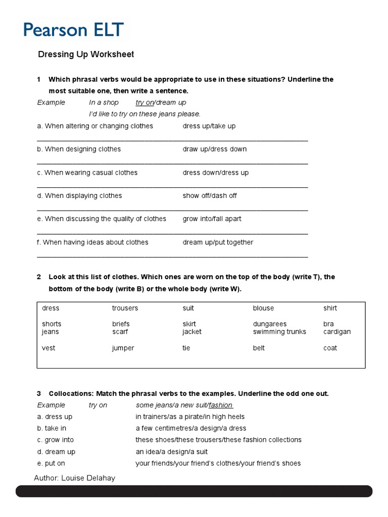 GBLAD10112395 Dressing Up Worksheet | PDF | Jeans | Clothing