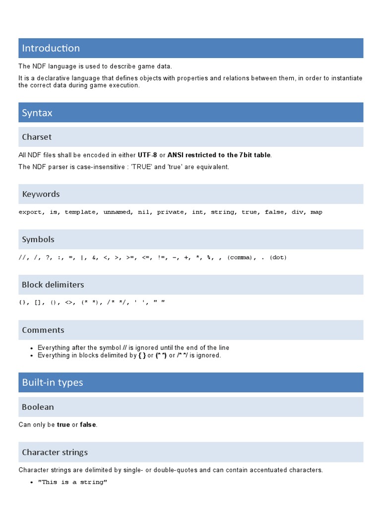 NDF Reference Manual | PDF | Parameter (Computer Programming) | Notation