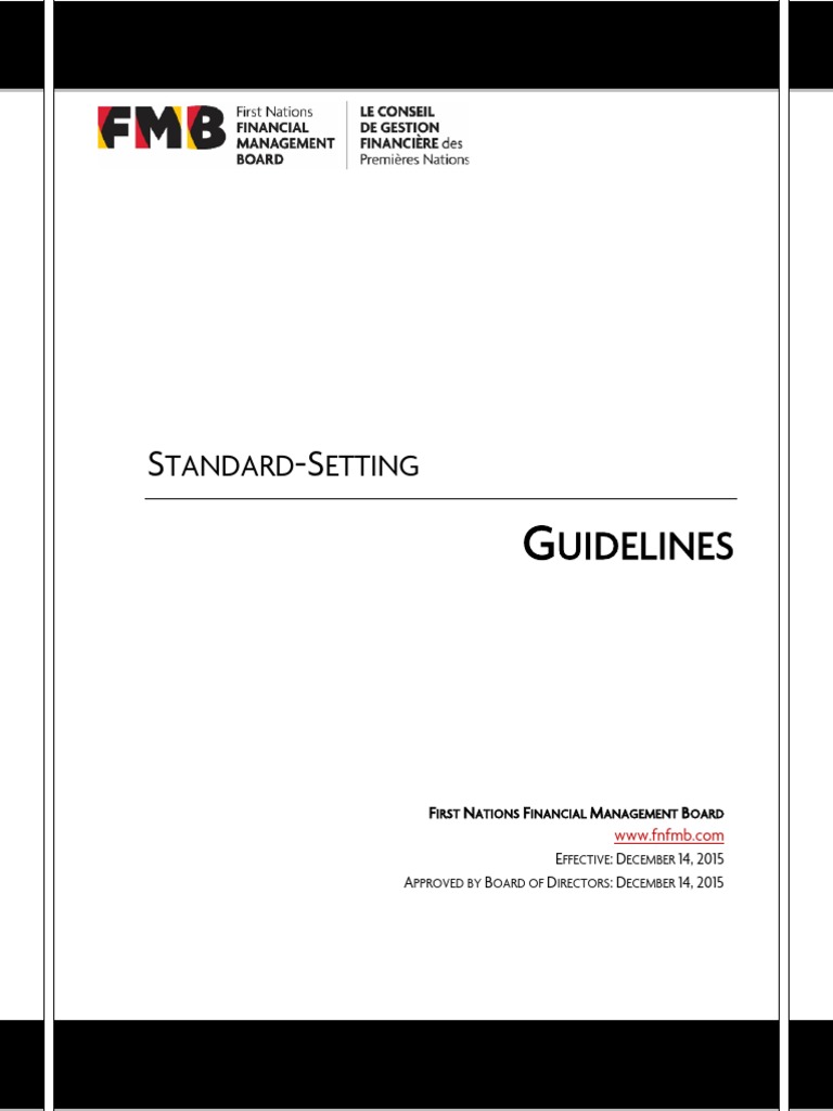 Guidelines for Establishing Financial Management Standards for First ...