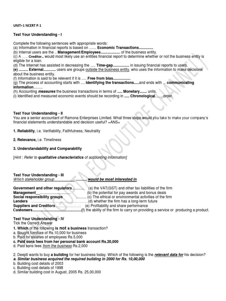 Accountancy Extra Points | PDF | Debits And Credits | Bookkeeping