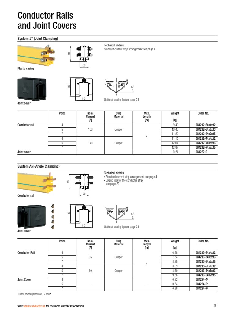 Conductor Rails and Joint Covers: System JT (Joint Clamping) | PDF ...