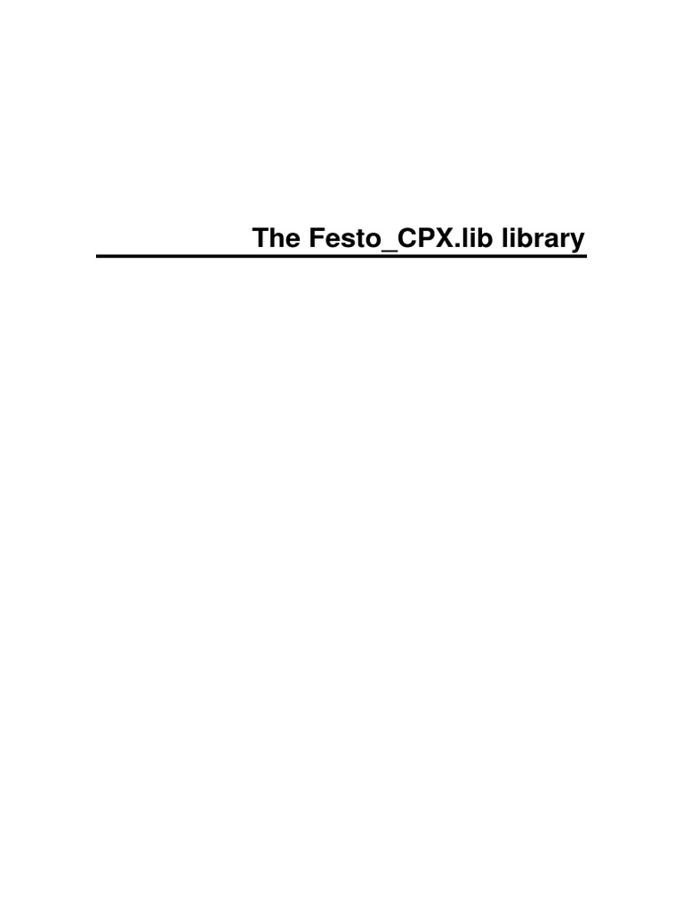 07 Festo CPX - Lib en | PDF | Parameter (Computer Programming) | Subroutine