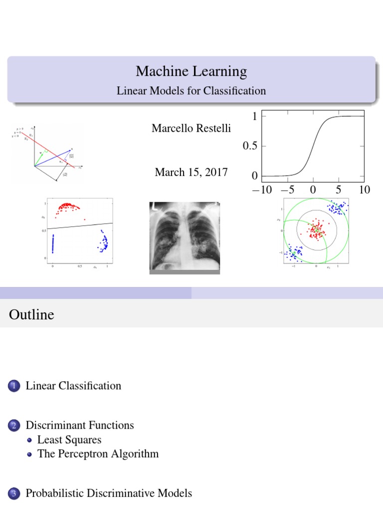 Machine Learning: Linear Models For Classification 1 | PDF | Statistical Classification ...