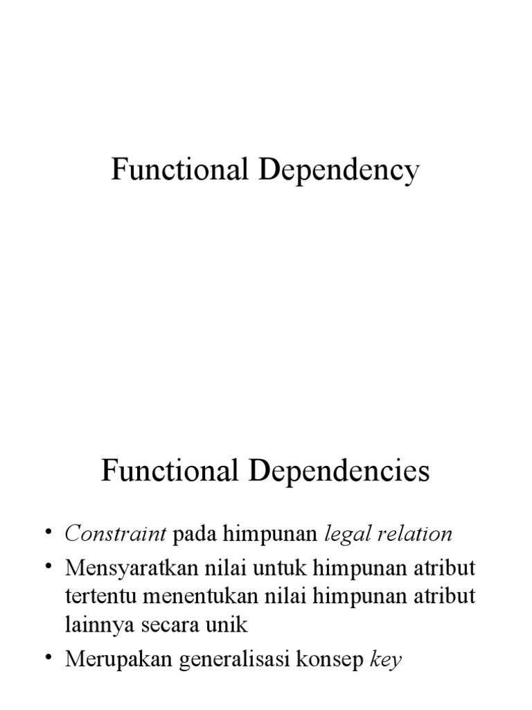 Functional Dependency | PDF