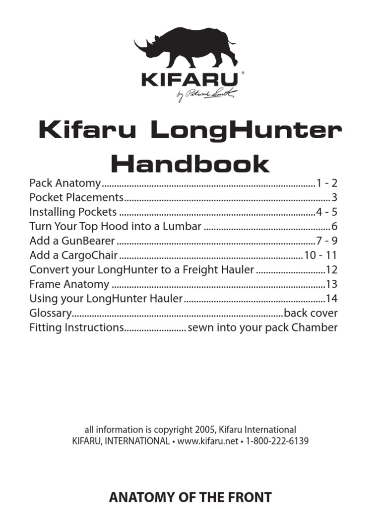 Kifaru Long Hunter Book | PDF | Firearms