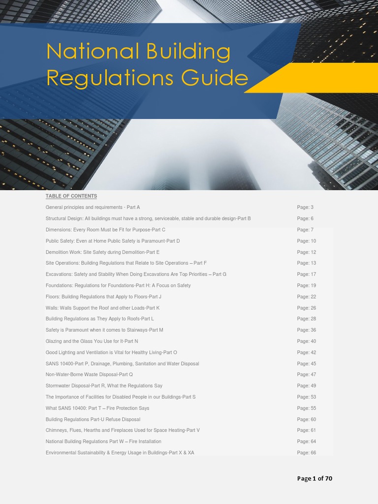 SANS 10400 Building Regulations Overview | PDF | International ...