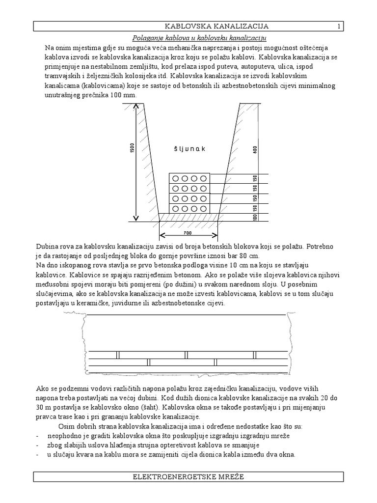 Kablovska Kanalizacija | PDF