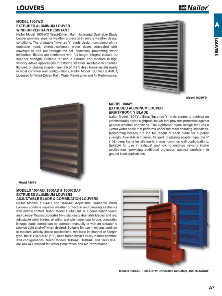 Outside Air Louver Sizing Guide | PDF | Ventilation (Architecture) | Rain