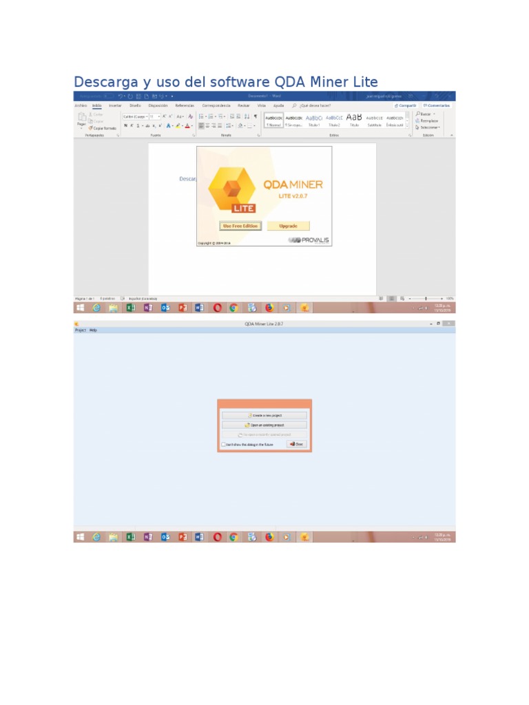 Descarga y Uso Del Software QDA Miner Lite | PDF