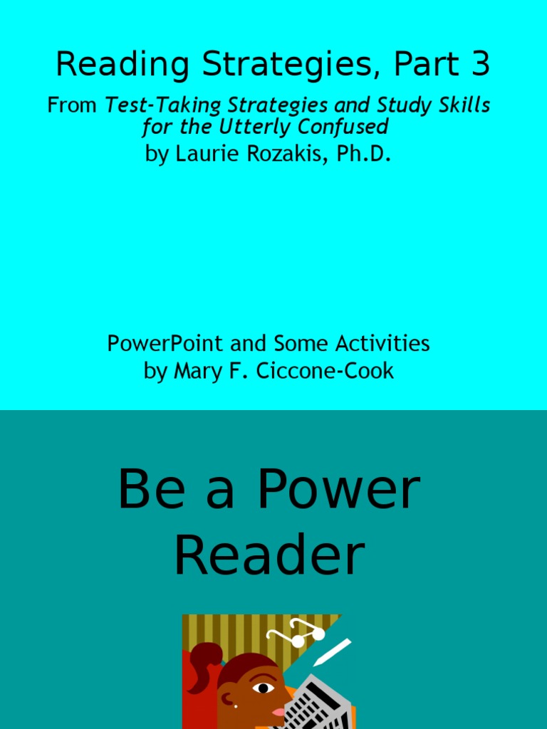 Reading Strategies, Part 3: From Test-Taking Strategies and Study ...