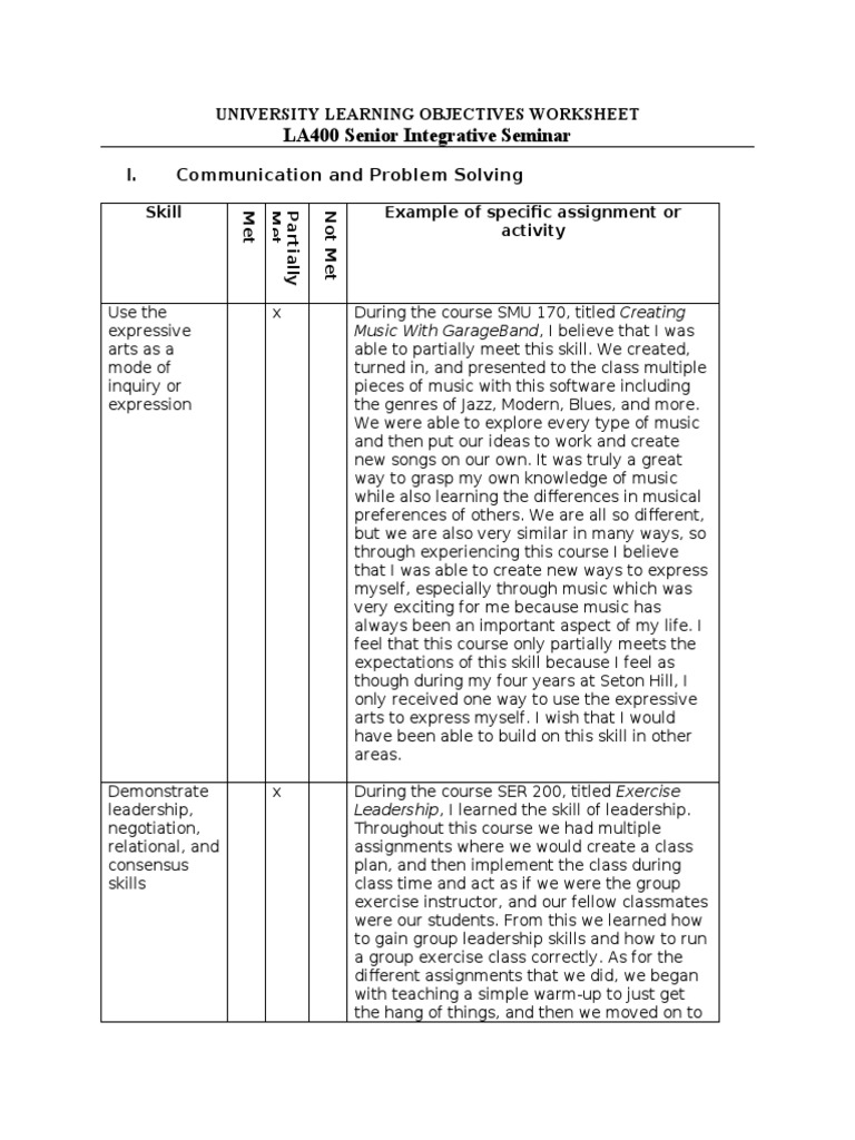 University Learning Objectives Overview | PDF | Faith | Catholic Social ...