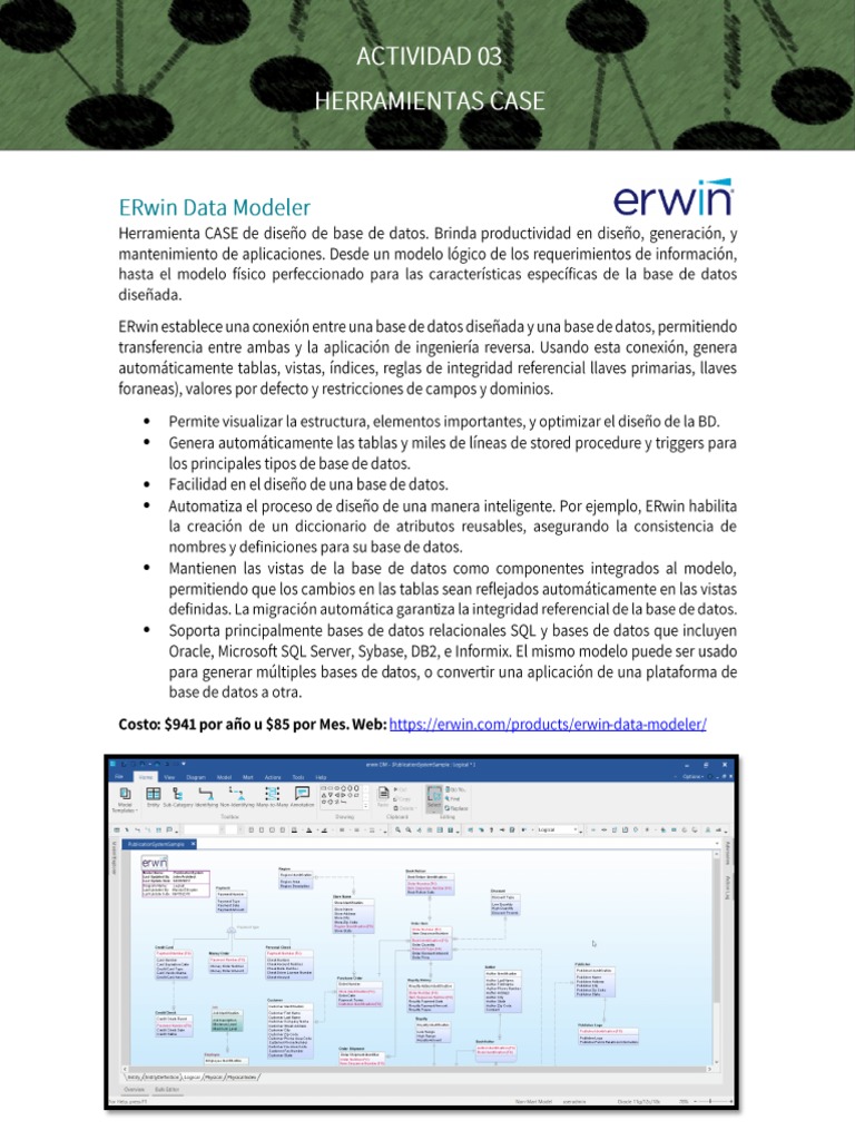 Herramientas CASE para Modelado de BD | PDF
