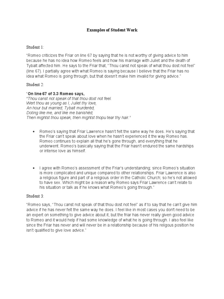 Examples of Student Work | PDF
