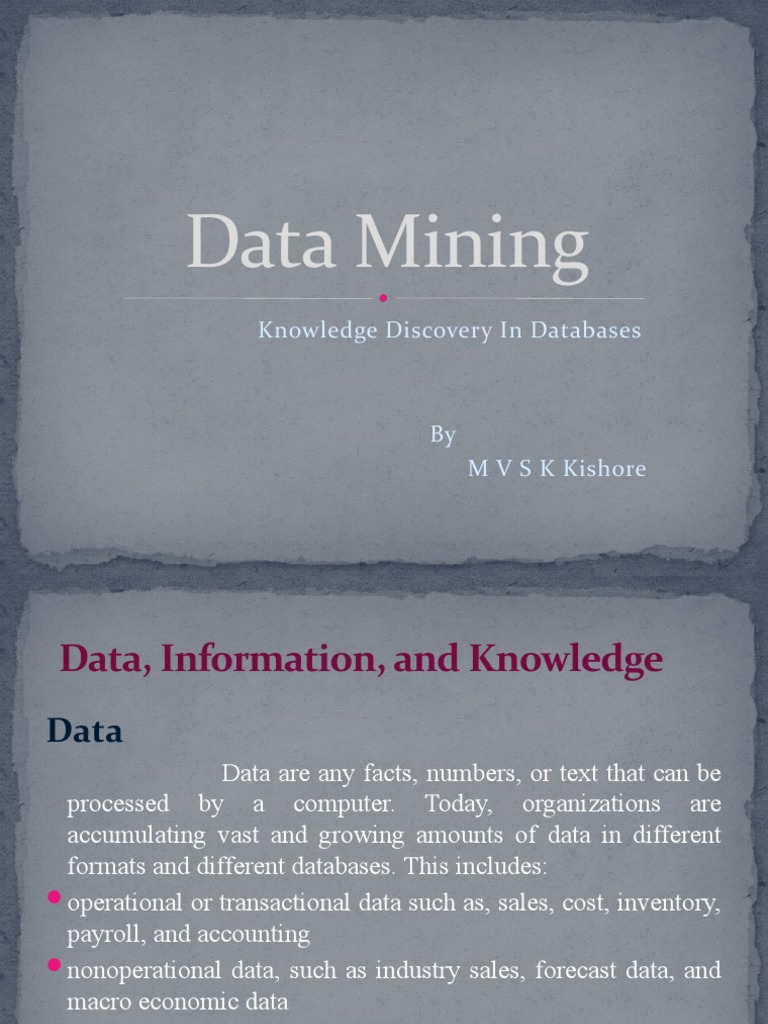 Data Mining: Knowledge Discovery in Databases | Download Free PDF ...