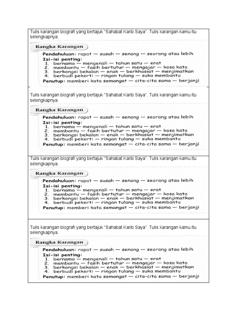 Biografi Sahabat Karib Saya | PDF